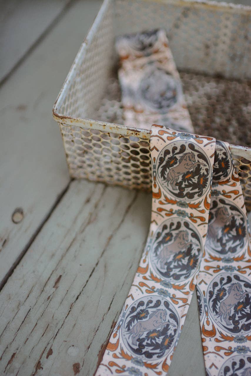 Western Cowgirl Silk Twilly - Bloomin' Bronc – GIRL NEXT DOOR